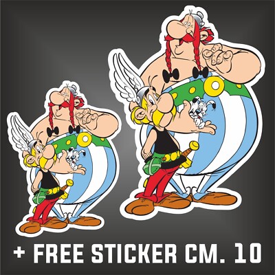 AUTOCOLLANT Astérix e obelix decal + FREE STICKER CM. 10 | eBay