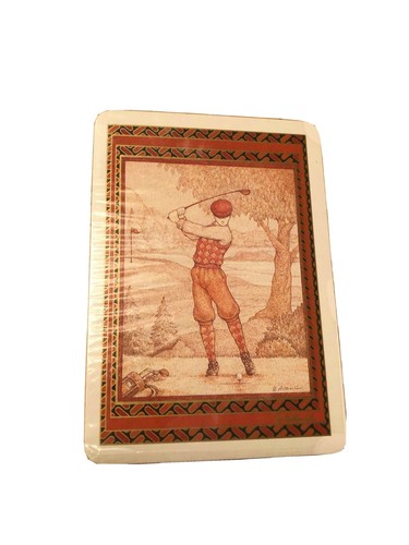 Vintage Golf Novelty Playing Cards New Sealed Art Prints Golfing Golfer ...