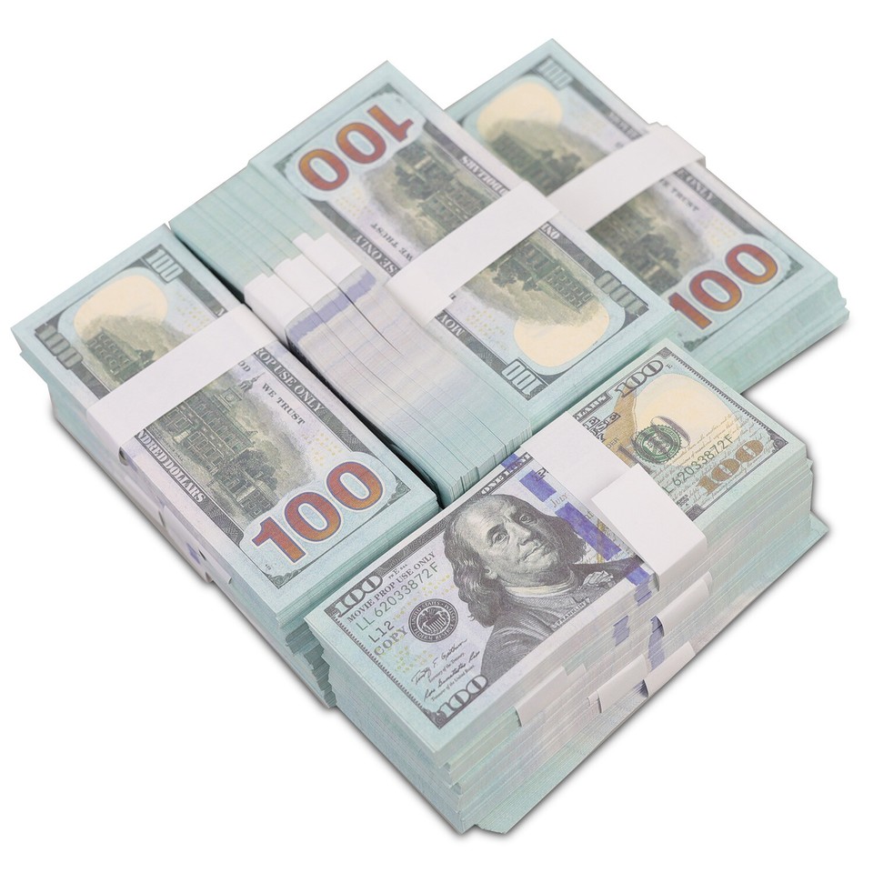 100 PCS Prop Toys Gun Money BANK GAMES FILM CASH PAPER 100 DOLLAR BILLS ...