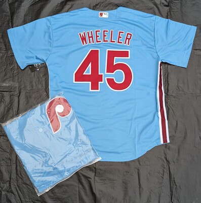 Men’s Nike Zack Wheeler Phillies Powder Blue Jersey XL | eBay