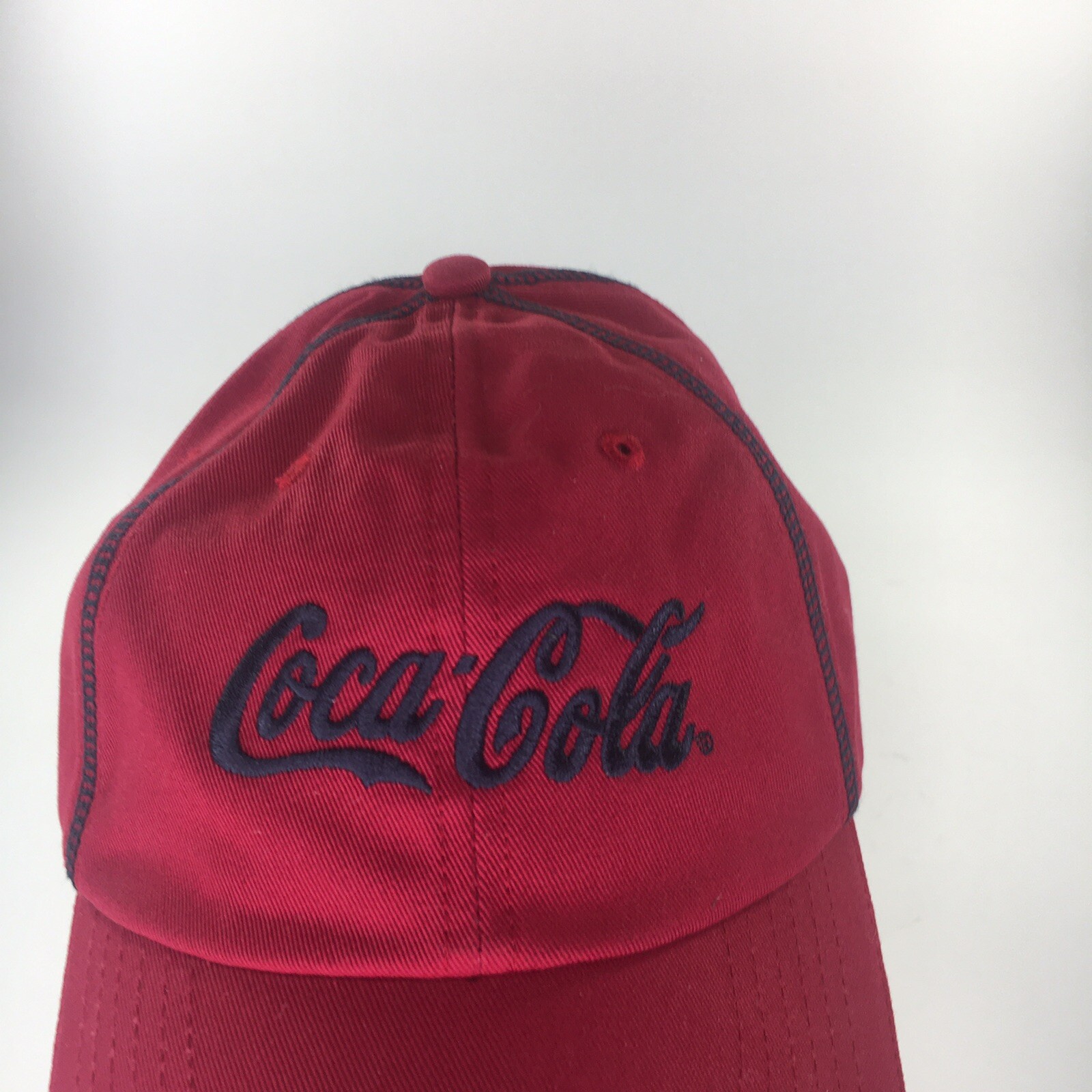Coca Cola Red Ball Cap Embroidered Crown Logo Buckle … - Gem