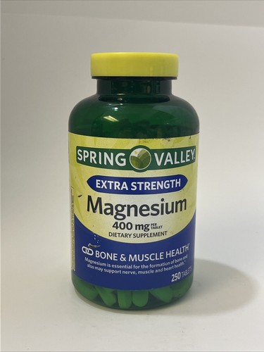 Spring Valley - Extra Strength Magnesium - 400 mg, 250 Ct, Exp: 2/26 | eBay