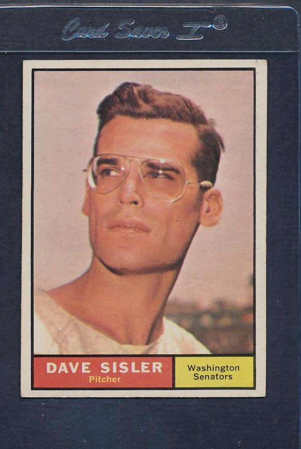 1961 Topps #239 Dave Sisler Senators VG/EX *796 | eBay