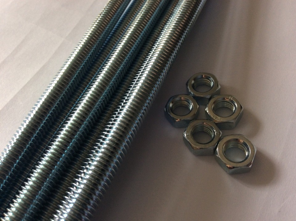 M6 M8 M10 M12 LH left hand FULLY THREADED METRIC BAR STUDDING ROD STEEL ...