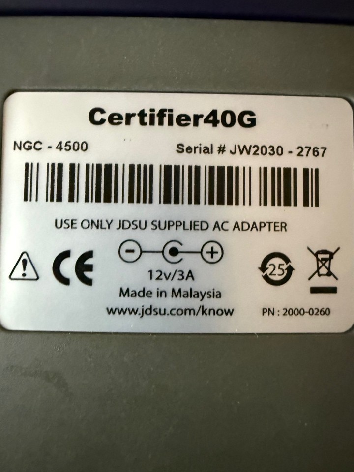 Viavi JDSU 40G NGC-4500 Cable Certifier NGC Analyzer | eBay