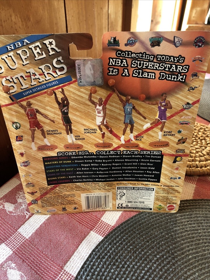 Mattel NBA Super Stars Court Collection 98/99 Season Jordan WHITE ...