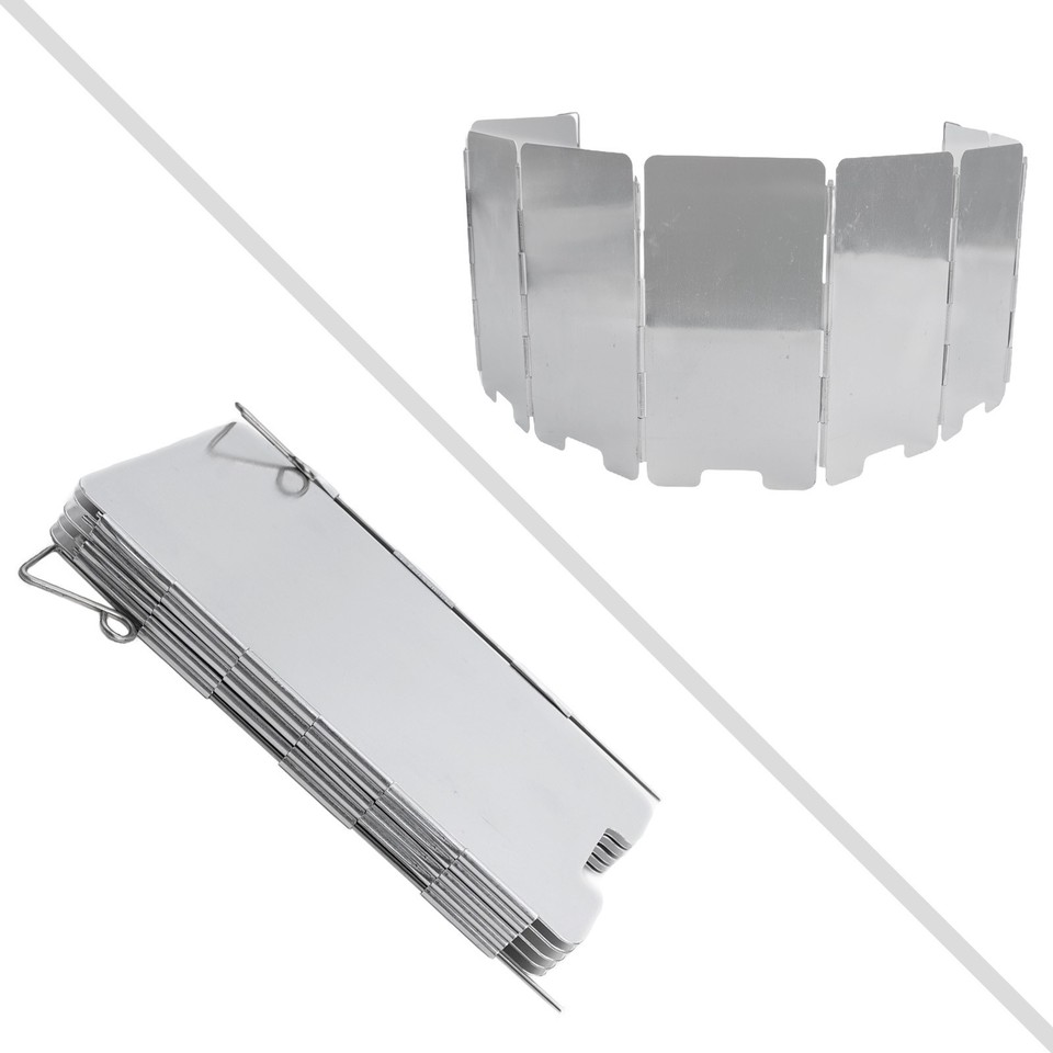 Portable 9 Plates Folding Windshield for Outdoor For Camping Cooking ...