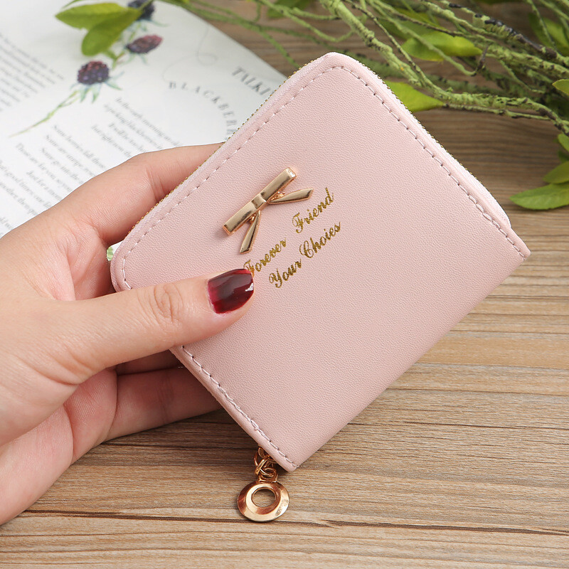 Women Bowknot Small Coin Purse Card Zipper Wallet Holder Mini Bag ...