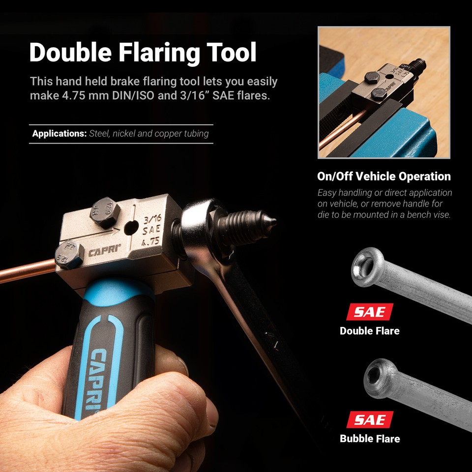 Capri Tools 3/16 in. Double Flaring Tool Kit w/ Wrenches, Tube Bender ...