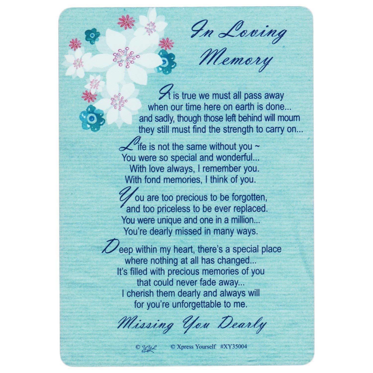 Memorial Graveside Card - In Loving Memory | eBay UK