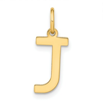 14K Yellow Gold Letter J Initial Charm XNA1336Y/J | eBay