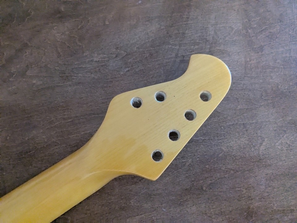 22 FRET 4x2 offset headstock spokewheel maple guitar neck replacement ...