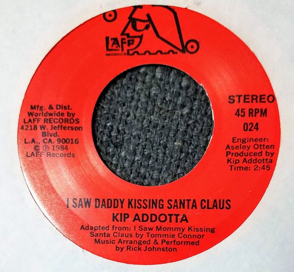 Kip Addotta, I Saw Daddy Kissing Santa Claus. Vinyl 45 Very good-plus ...
