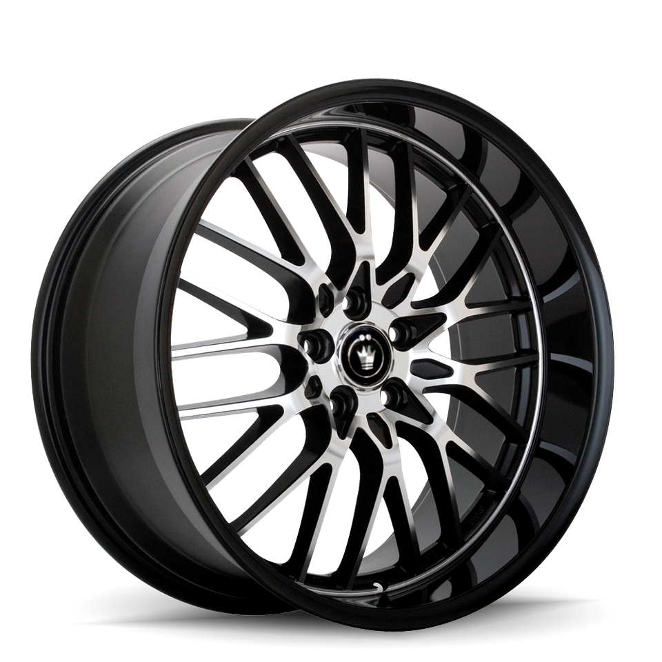 18x8 +45 Konig Lace 5x114.3 Black/Machine Spoke Wheels (Set of 4) | eBay