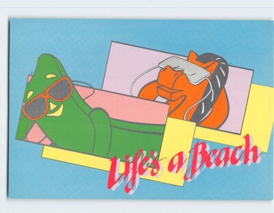 Postcard Life's a Beach, Gumby & Pokey | eBay