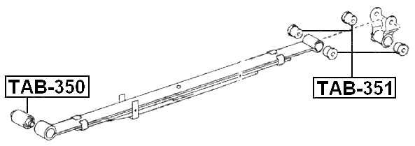 Rear Leaf Spring Bushing Fits Toyota 90389-A0004 | eBay