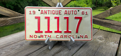 1981 | Original NC Antique Auto Plate - Red | eBay