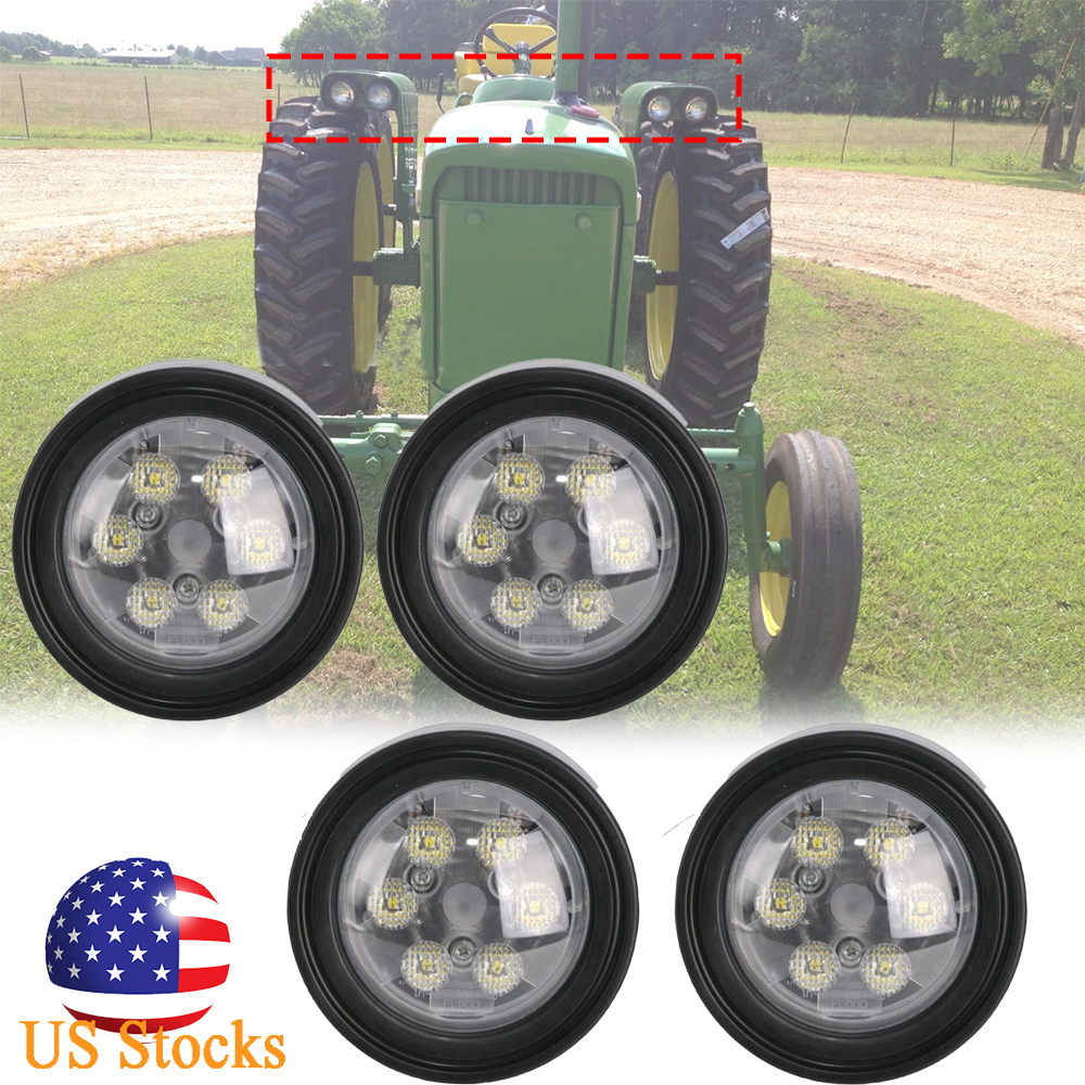 RE19080 Set of 4 Fender Lights Fits John Deere 2010 2640 3010 3020 4010 ...