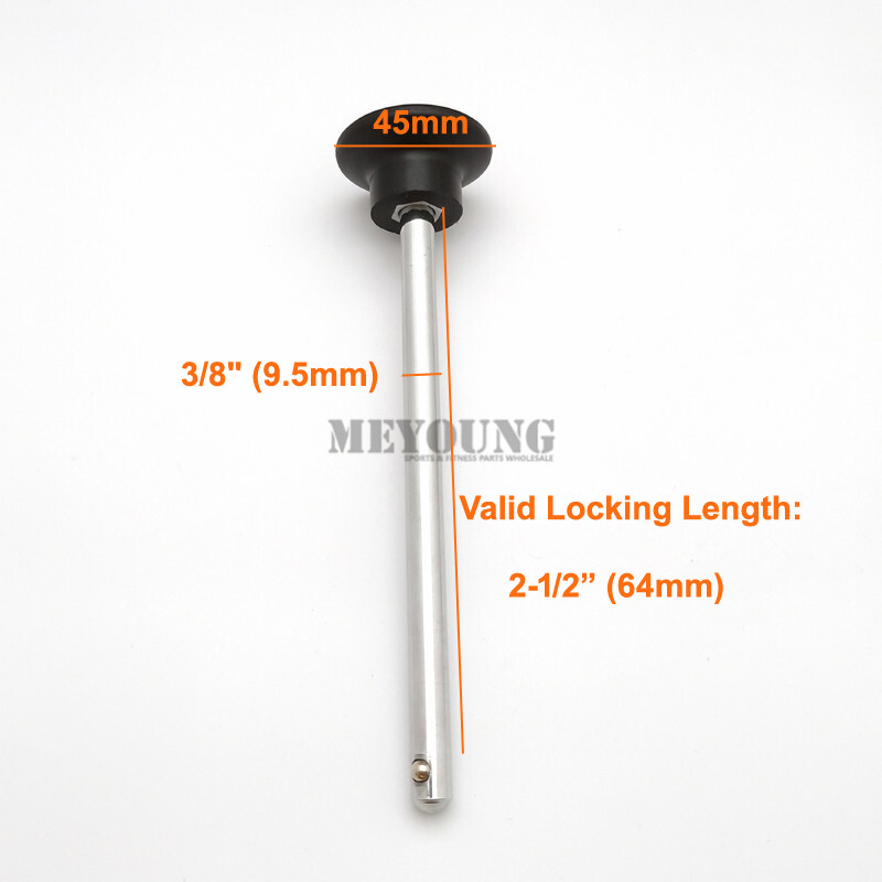 3/8" M10*L 64-140MM Gym Weight Stack Pin Quick Release Locking Selector ...