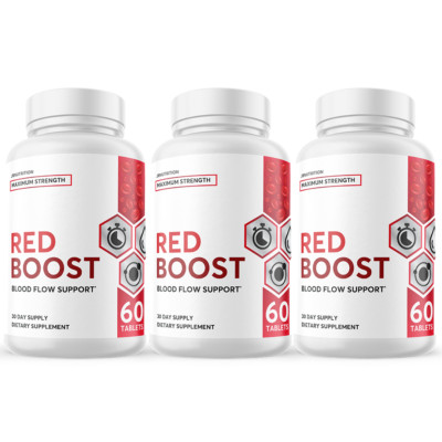 Red Boost - Blood Flow Support Dietary Supplement 60 Capsules (3 Pack ...
