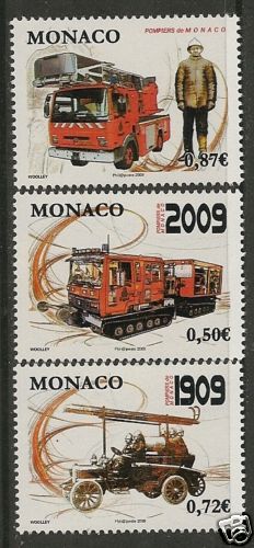 MONACO 2009 FIRE SERVICE FIRE ENGINES 3v MNH | eBay