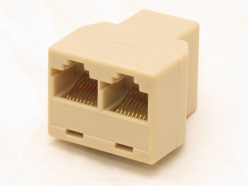 5X RJ45 1x2 Ethernet Connector Y Splitter 1 to 2 sockets Internet Cable ...