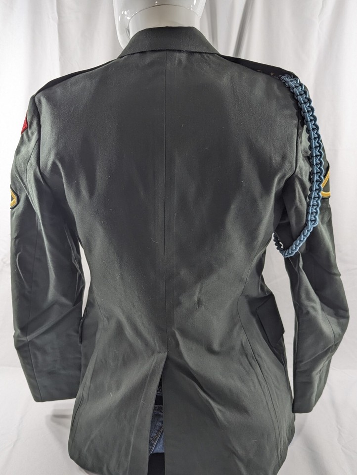 US Army Dress Green Coat Jacket Military Class A Uniform 37R Patches ...