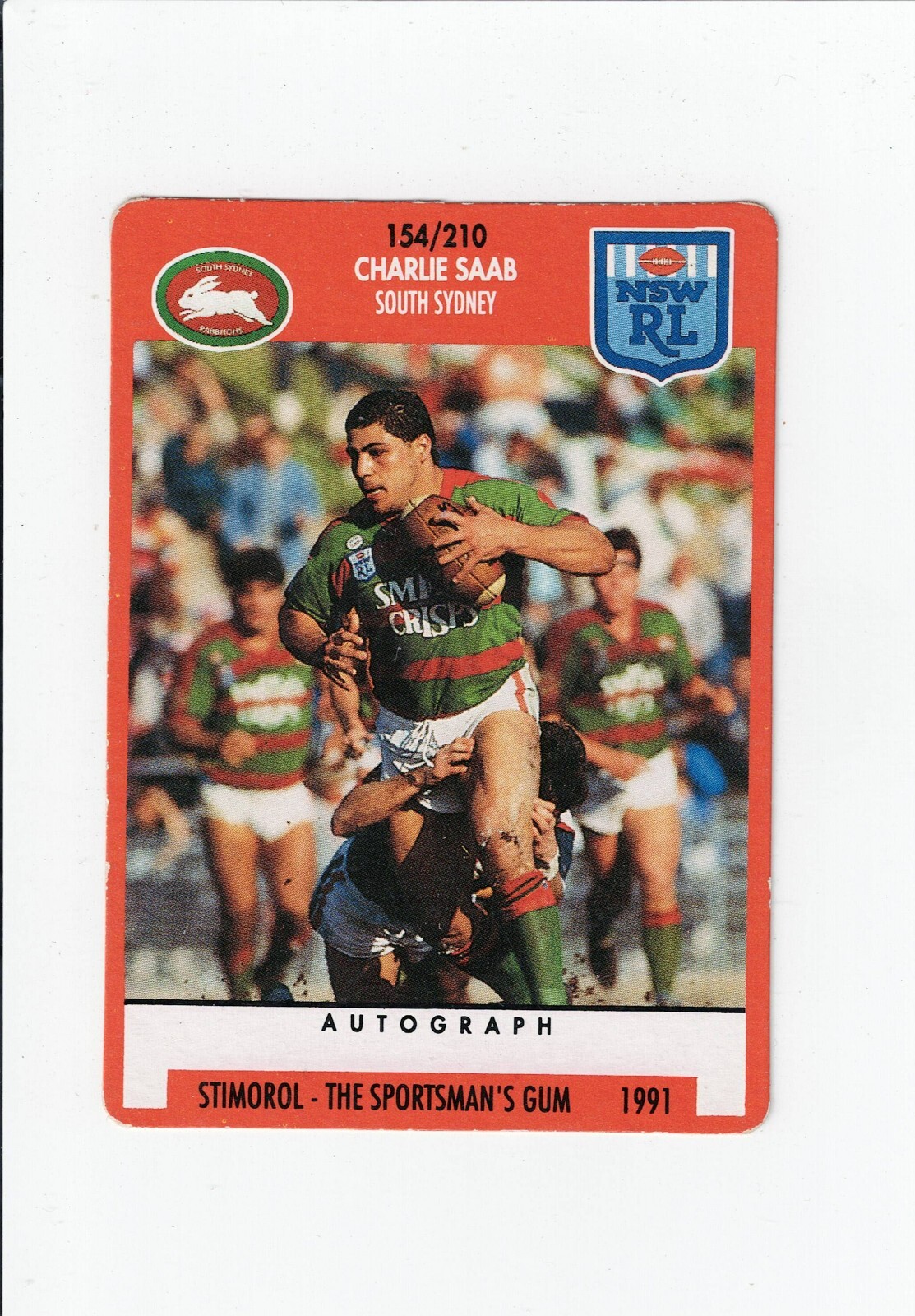 1991 Stimorol Rugby League Charlie Saab #154 | eBay Australia
