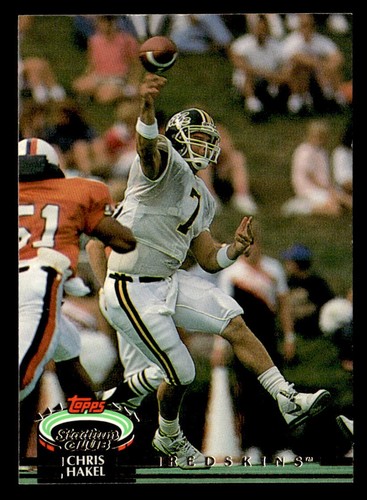Chris Hakel 1992 Stadium Club Rookie Card #538 Washington Redskins | eBay