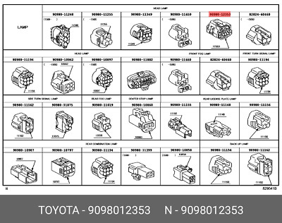 Genuine OE housing connector, 9098012353 for TOYOTA 90980-12353 | eBay