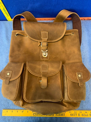 Unbranded Brown Leather Backpack Rucksack VERY NICE QUALITY | eBay