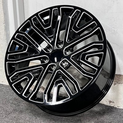22" DENALI ULTIMATE STYLE MILLED WHEELS FITS GMC SIERRA 1500 PRO SLE ...