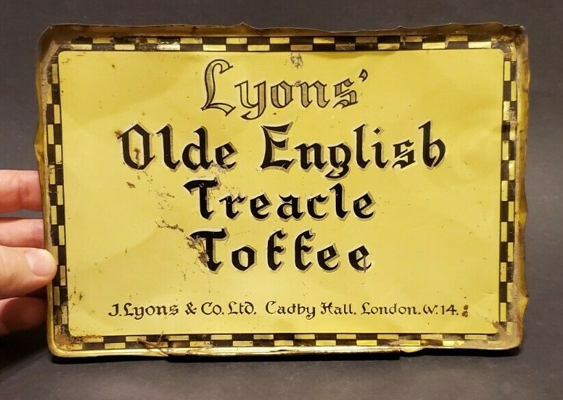 Lyons' Olde English Treacle Toffee Antique Tin Lid Decorative Wall ...