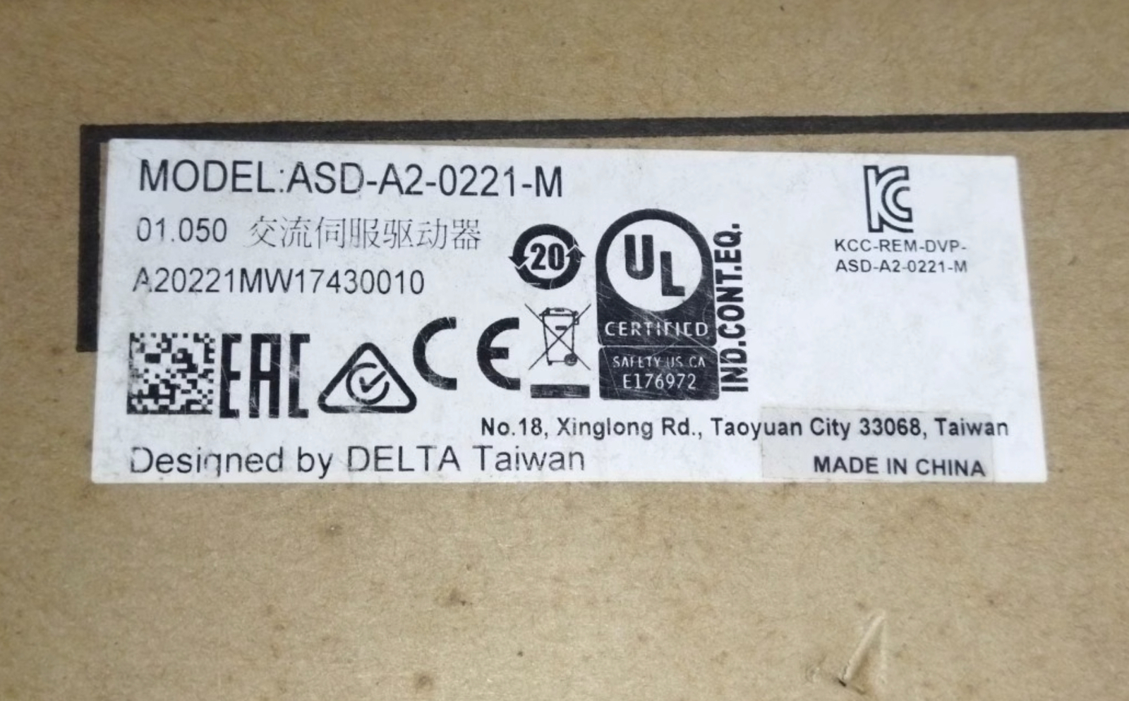 DELTA Servo Drive A2 Series ASD-A2-0221-M | eBay