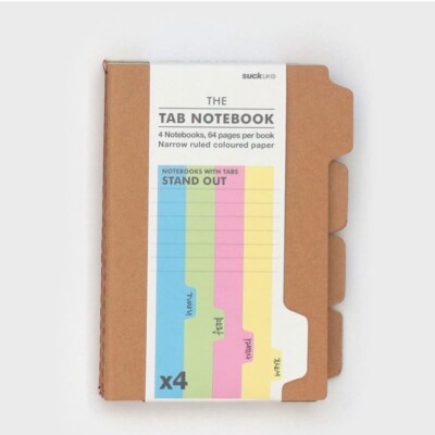 Suck UK | Tabbed Notebook with Dividers | Note Pad | Unique Office ...