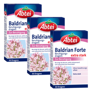 3x Abtei Baldrian Forte 30 Dragees -Valerian Sedation- Health Care from ...