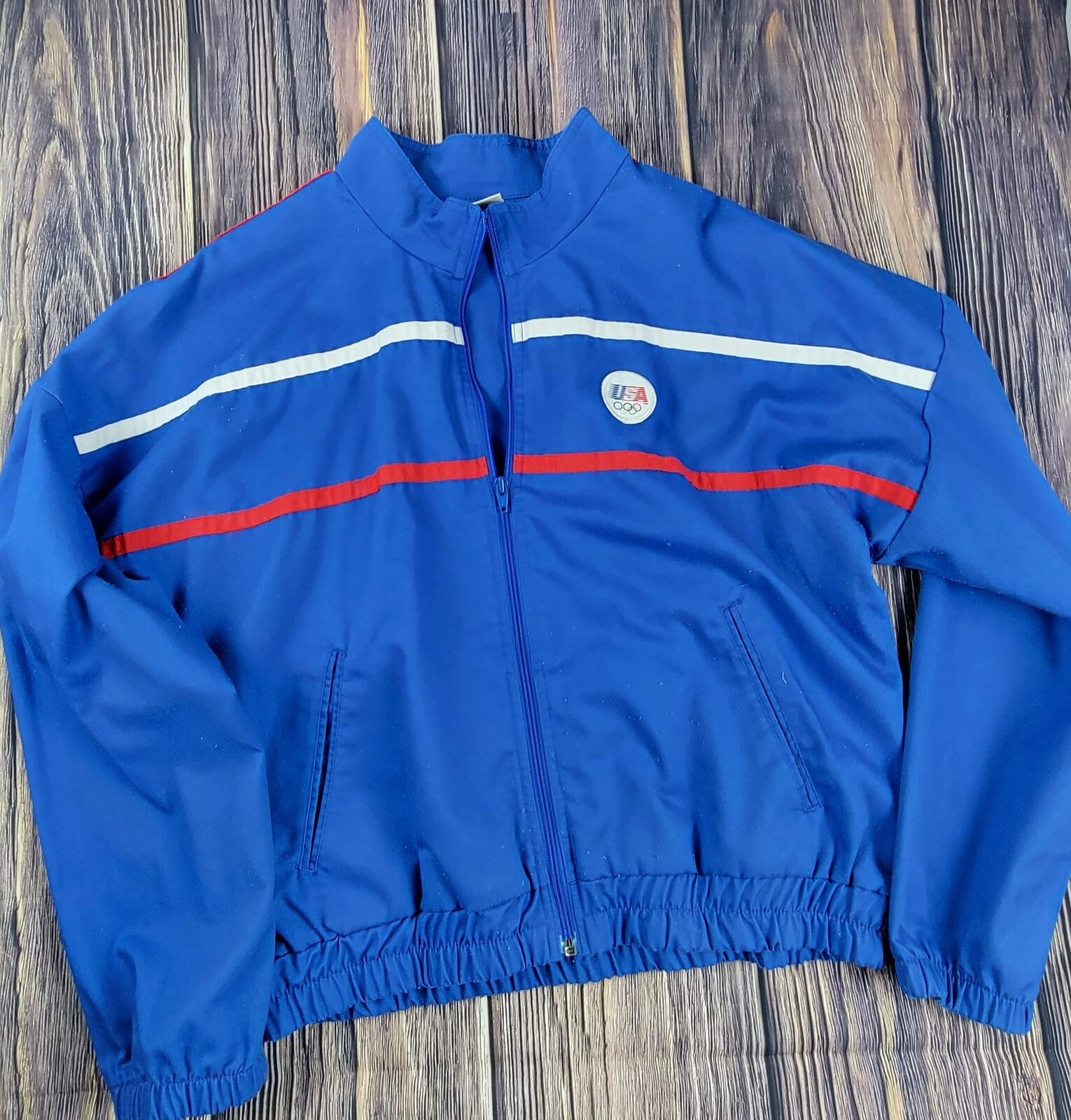 Vintage 80s Levi s 1984 LA Olympic Games Blue Jacket … - Gem