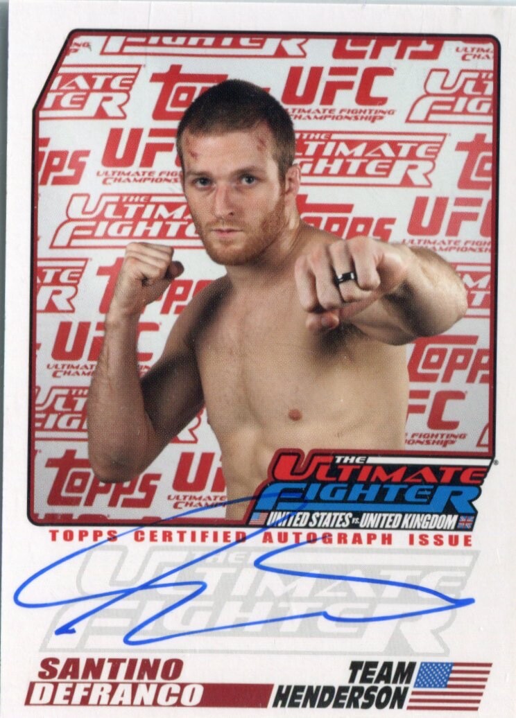 2009 Topps UFC Ultimate Fighter - SANTINO DEFRANCO - Autograph Rookie ...