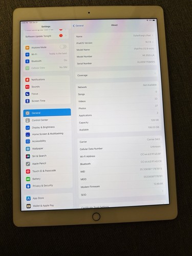 Apple iPad Pro 12.9 (1st Gen) Gold 128GB With Cellular | eBay