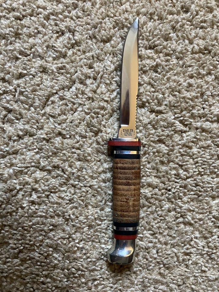 Case xx Small Fixed Blade Hunter Knife Polished Leather Handle Stainless 00379 | eBay