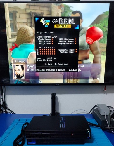 PlayStation 2 PS2 2TB SCPH-50000 Midnight Black PixelFX Retro GEM Shiny ...