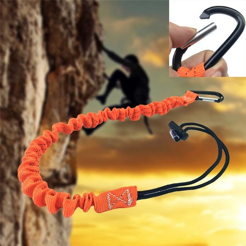 Safety Rope Climbing Elastic Rope Carabiner Telescopic Single Carabiner ...