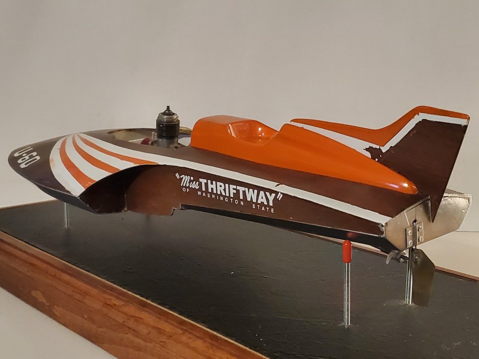 Tether Race Boat Hydroplane Miss Thriftway U-60 Model Kit Built w ...