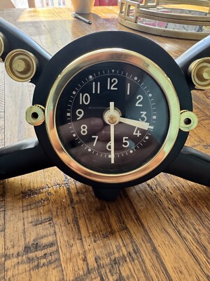 Pendulux Cockpit Clock Black Gold Airplane Jet Pilot Contemporary Clock ...