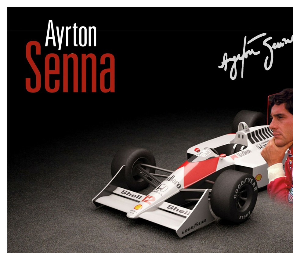 Ayrton Senna Autographed Wall Art Poster Print. A3 A2 A1 Sizes | eBay