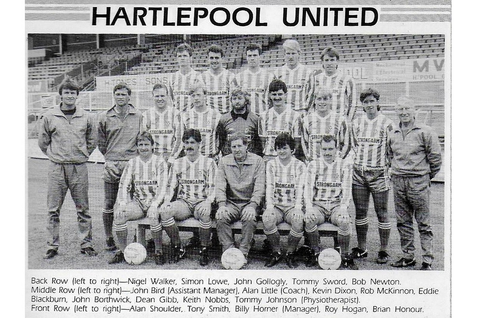 HARTLEPOOL UNITED FOOTBALL TEAM PHOTO>1986-87 SEASON | eBay UK