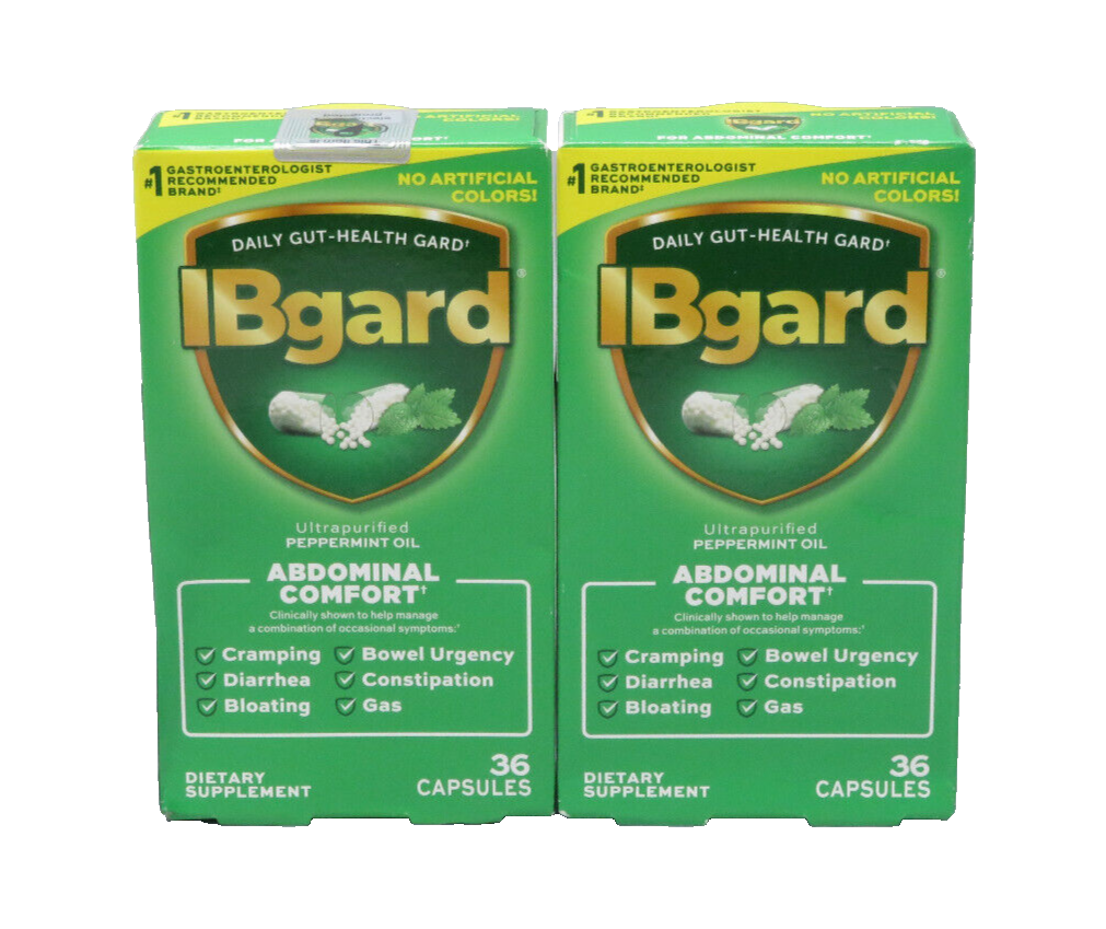IBgard Abdominal Comfort 36 Caps Eac Daily Gut Health 2 Pack Sealed Exp ...