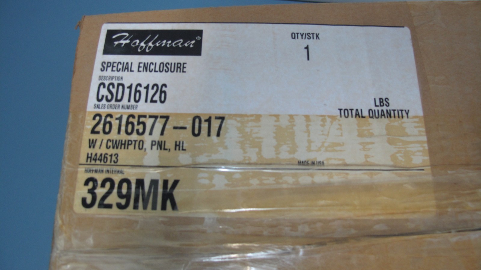 Hoffman CSD16126 Special Enclosure With Kessler-Ellis KEP MMI-700 TFT ...