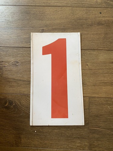 VINTAGE METAL GAS STATION PRICE NUMBERS TIN SIGN CARD DOUBLE SIDED 1 ...