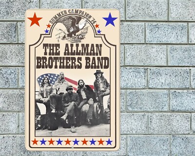 The Allman Brothers Band Concert Sign Aluminum Metal 8"x12" Garage Man ...